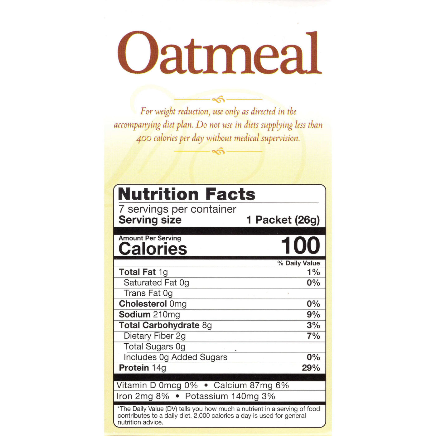 Protein Oatmeal Packets | Low Cal High Protein Instant Oatmeal